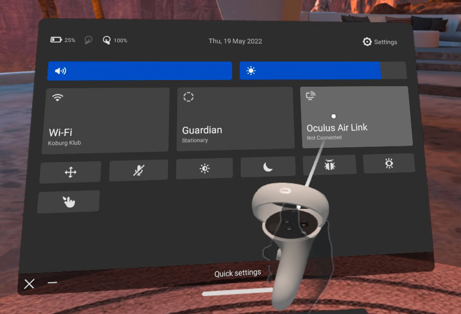 How to wirelessly connect Oculus Quest 2 to computer via Air Link?